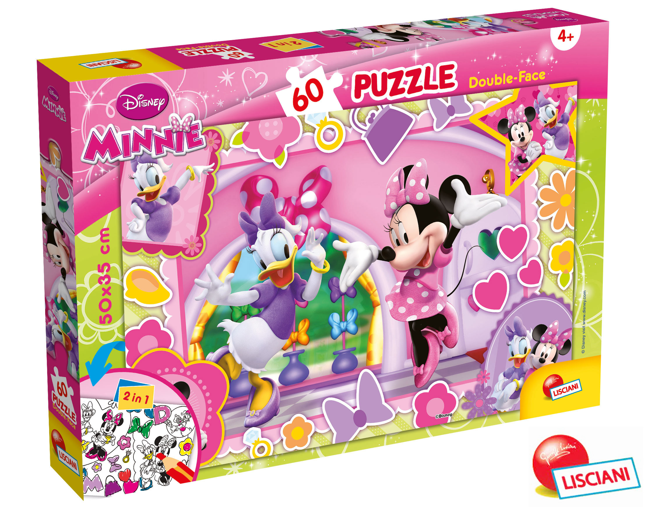 Minnie a Daisy puzzle 60 oboustranné 50x35 cm - Nappy