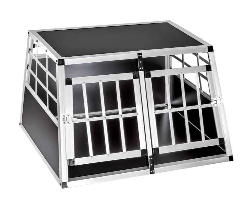 Přepravní box pro psa dvojitý s rovnou zadní stěnou 89 x 69 x 50 cm