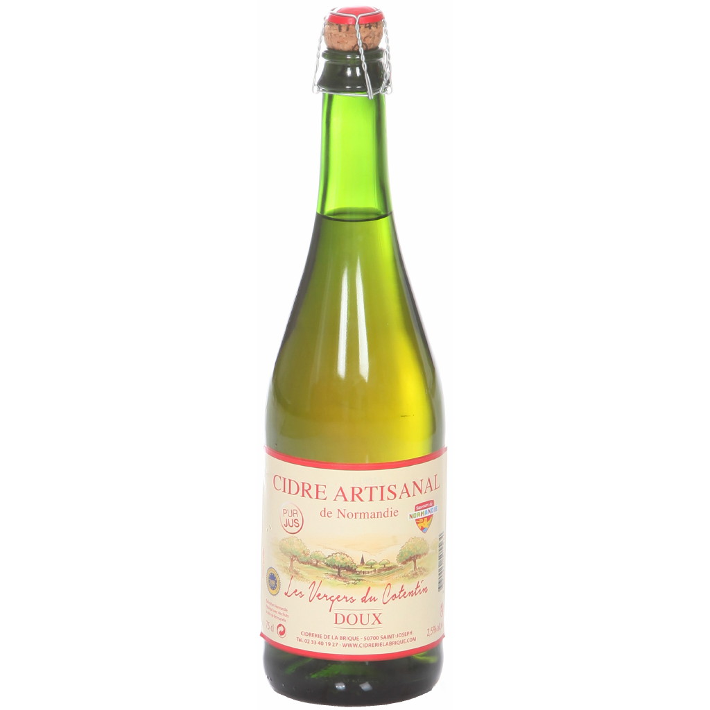 Cidre Doux Les Vergers du Cotentin, Cidre Artisanal de Normandie, 0,75 ...