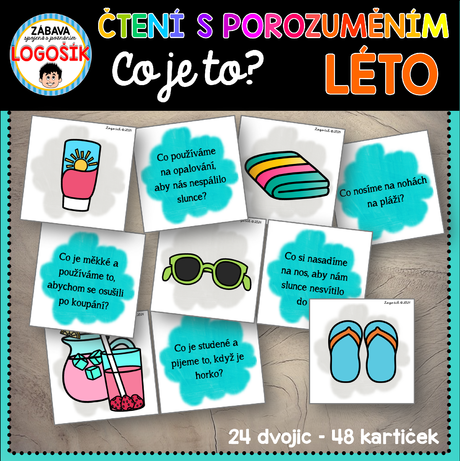 Co to je? Léto - čtení s porozuměním - LOGOŠÍK