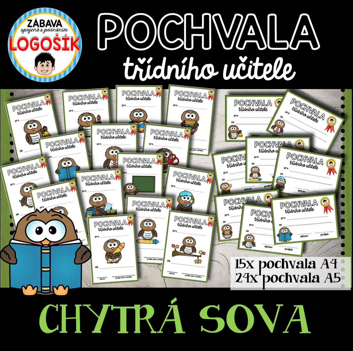 POCHVALY třídního učitele - sovičky - LOGOŠÍK
