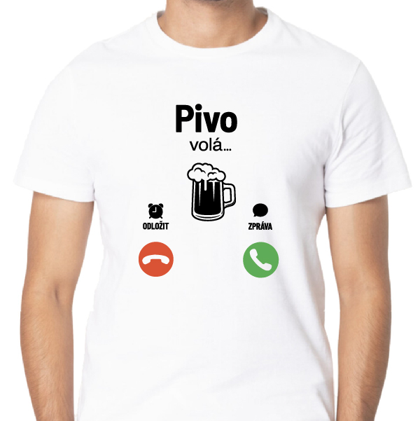 Pánské tričko PIVO VOLÁ - Lovero.cz