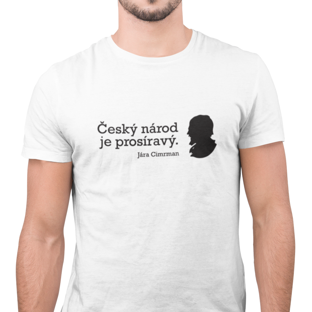 Pánské tričko Jára Cimrman - Český národ je prosíravý - Lovero.cz