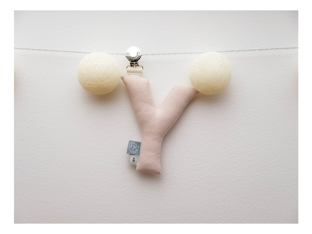 Fabric pendant in shape of letter Y | Lunamies