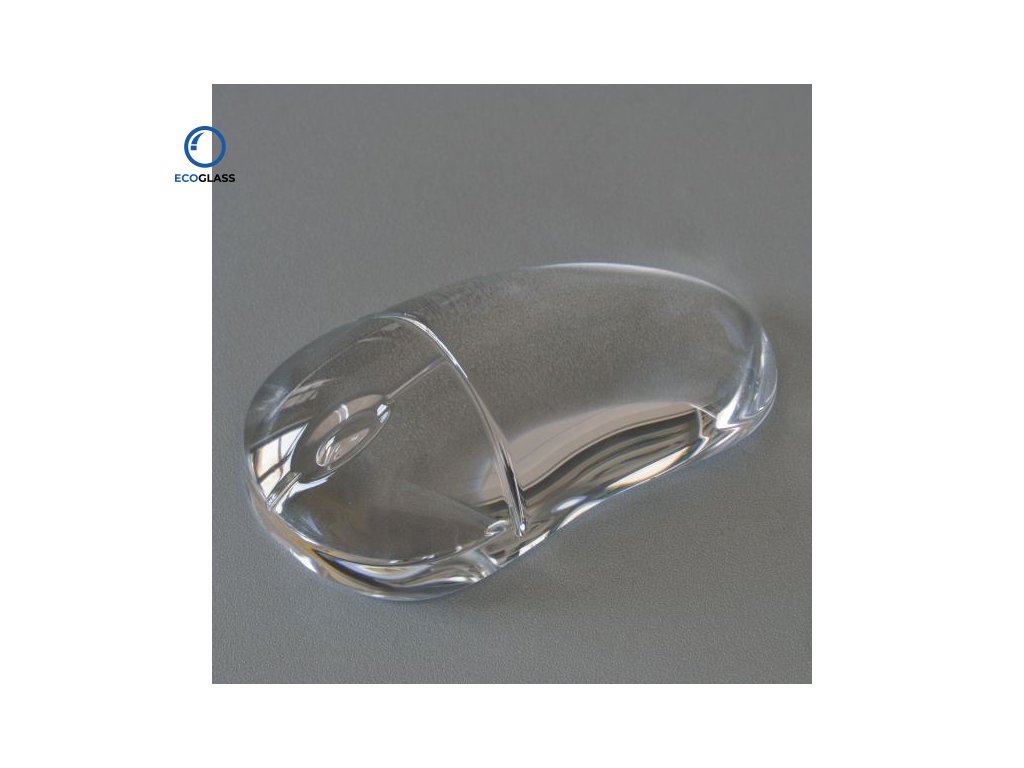 Glass PC mouse - paperweight - ECOGLASS, a.s.