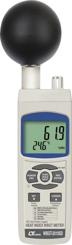 Heat index WBGT meter WBGT-2010SD - Lutron Instruments