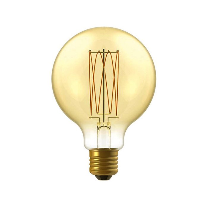 Żarówka Globe E27 G95 Bursztynowa Filament Cage 7w ściemnialna
