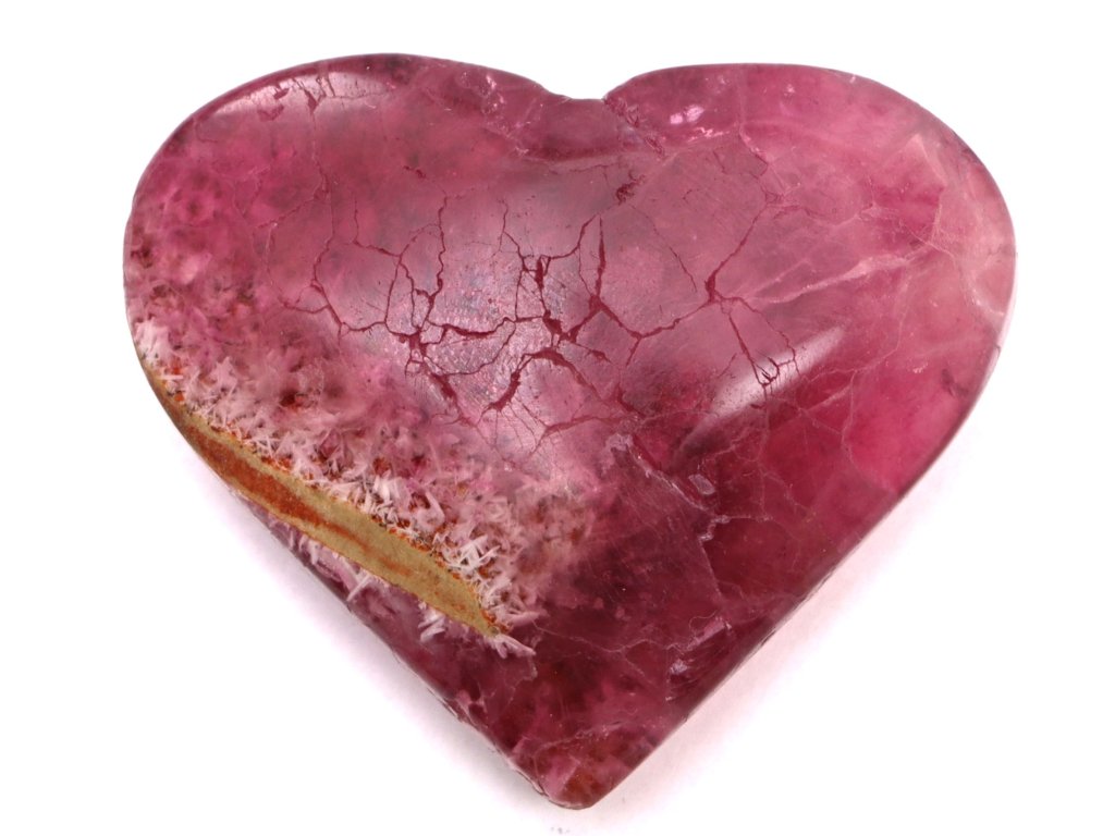 Srdce Fluorit 58x50 mm 77 g přírodní kámen #A74 - Minerály a drahé kameny