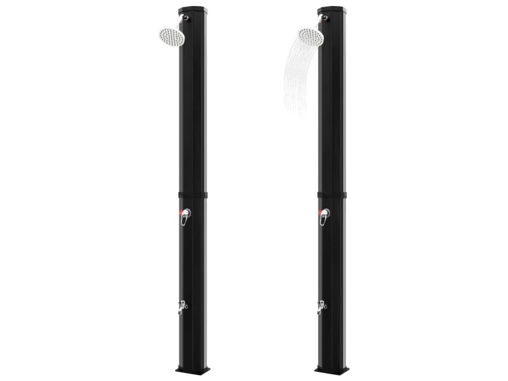 Zahradní solární sprcha se sprchovou hlavicí a kohoutkem 35 l černá ...