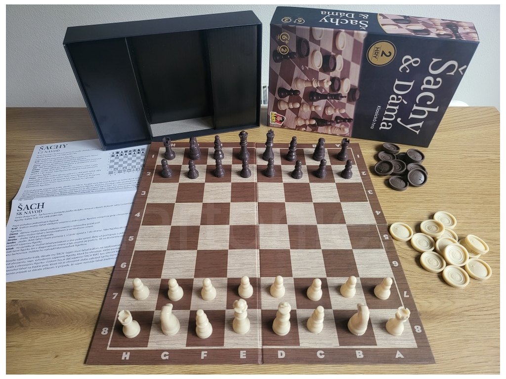 Společenská hra Šachy a Dáma - Český obal - Martonie