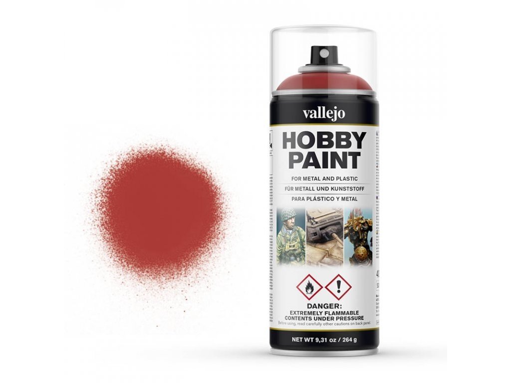 Vallejo Hobby Spray Paint 28016 Scarlet Red (400ml) - Materialpro3d.cz