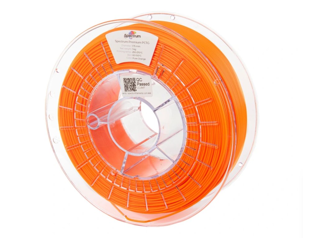 PCTG filament Pure Orange 1,75mm Spectrum 1 kg - Materialpro3d.cz