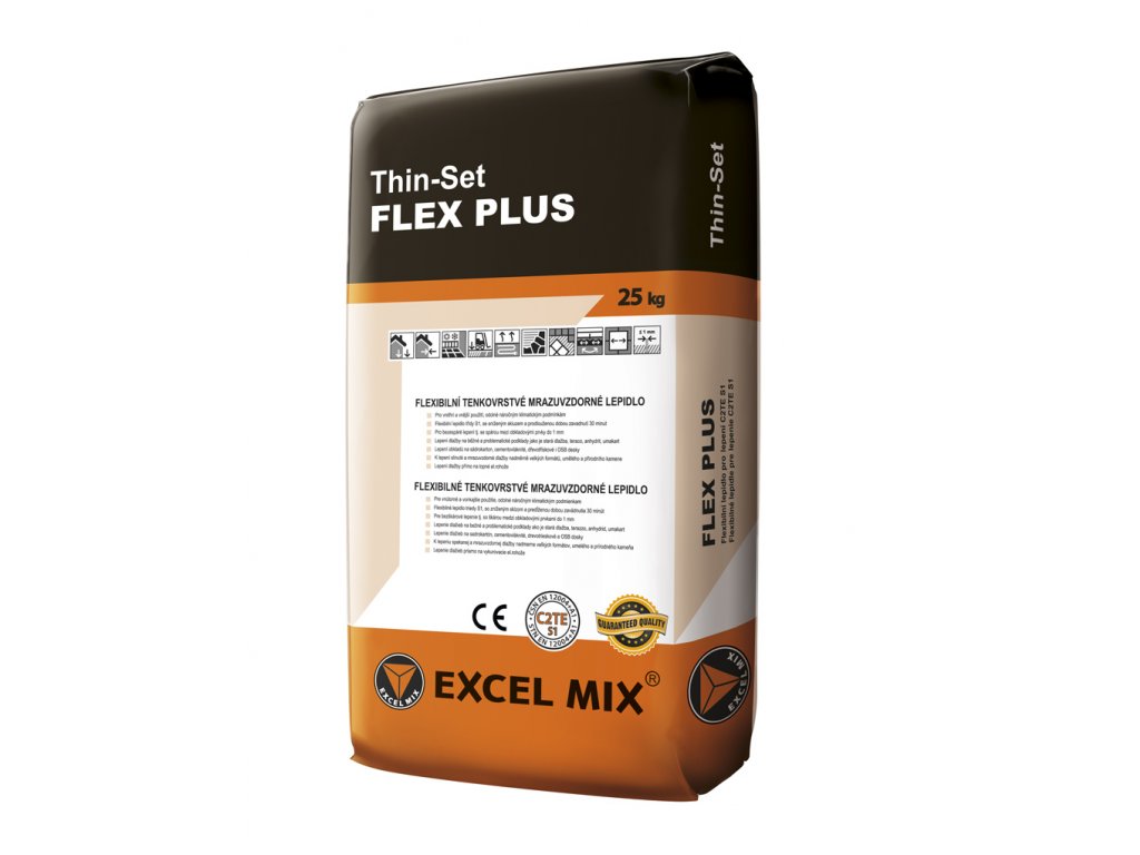 Excel Mix Lepidlo Thin Set FLEX PLUS C2TE S1 Bal 25 Kg Materialy excel-mix-lepidlo-thin-set-flex-plus-c2te-s1-bal-25-kg-materialy