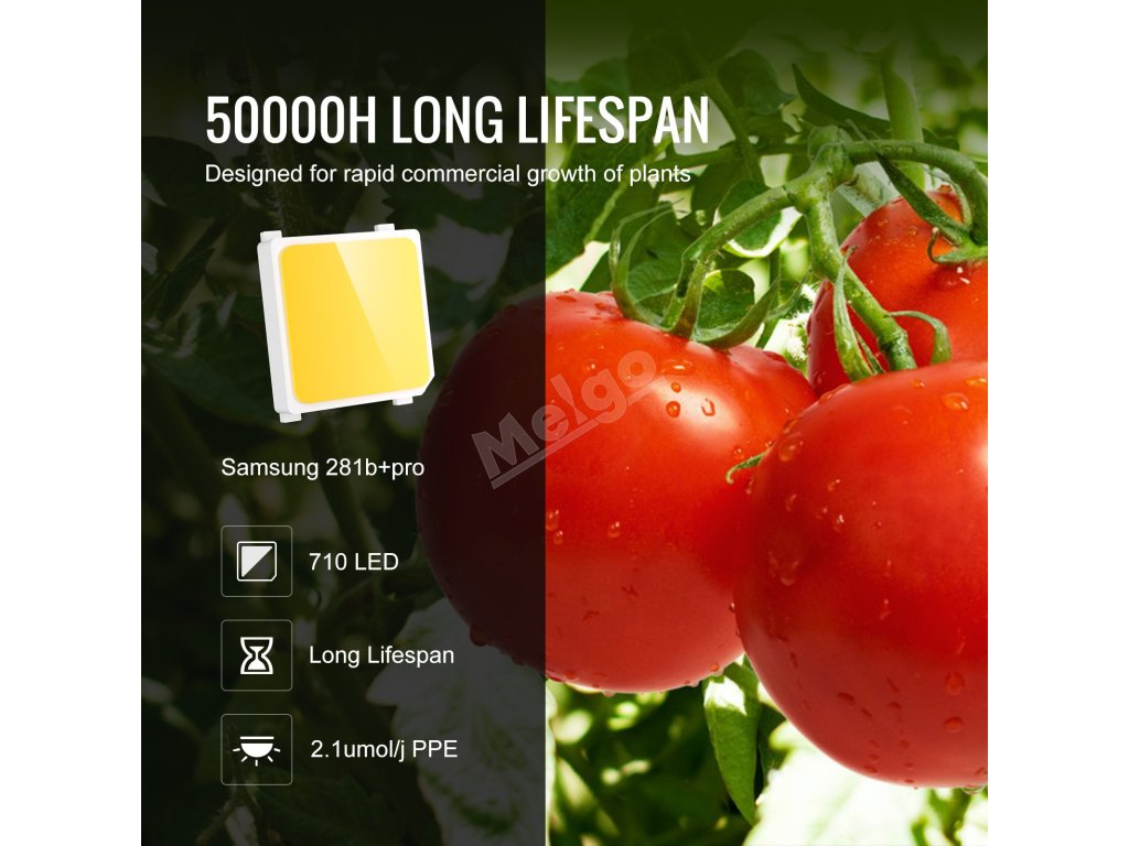 Led růstové svítidlo 300W plné spektrum stmívatelné 3×3/4×4 ft - Melgo.cz
