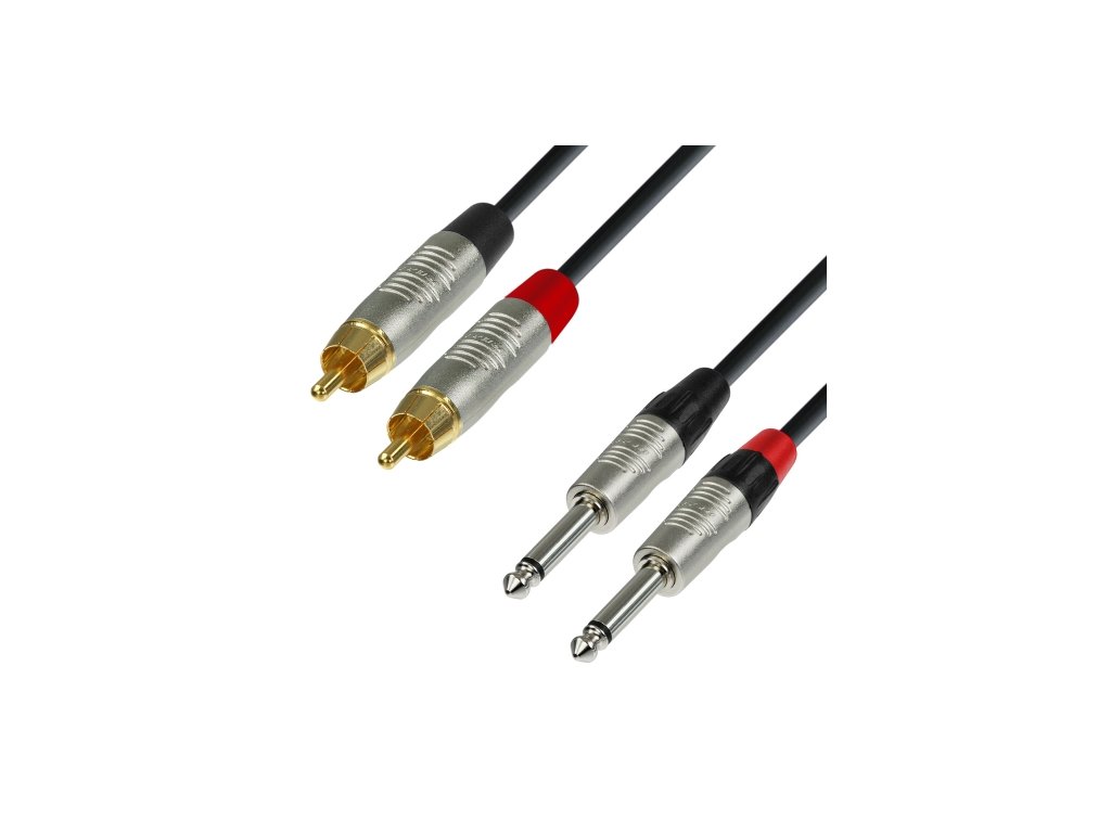 Adam Hall Cables K4 TPC 0090 Audiokabel REAN 2 X Cinch Male Auf 2 X 6 adam-hall-cables-k4-tpc-0090-audiokabel-rean-2-x-cinch-male-auf-2-x-6
