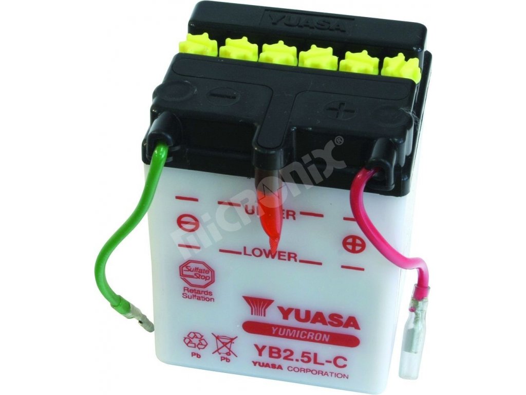 motobaterie YUASA YB2.5L-C (12V 2.5Ah)