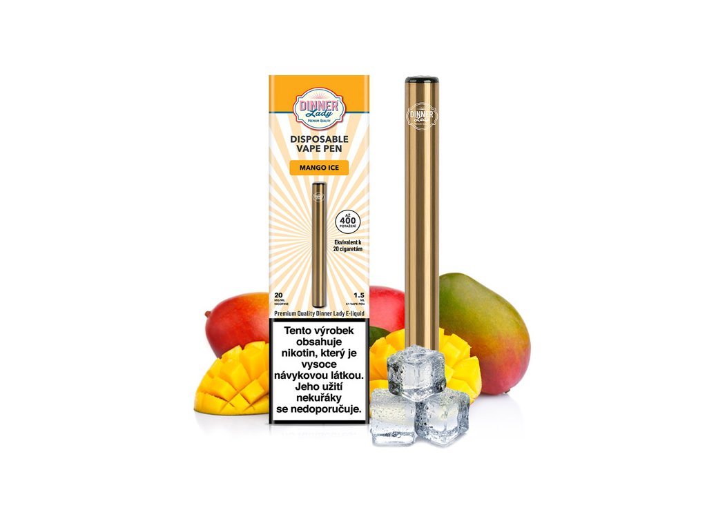 ᐉ Koupit Dinner Lady Vape Pen Jednorázová E Cigareta Mango Ice 20 Mg Ml