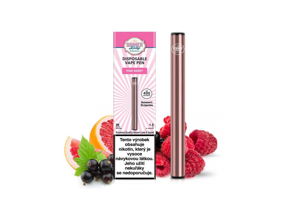 ᐉ Koupit Dinner Lady Vape Pen Jednorázová E Cigareta Pink Berry 20 Mg