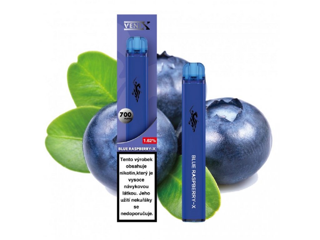 ᐉ Koupit Venix Blue Raspberry X Jednorázová E Cigareta S Příchutí