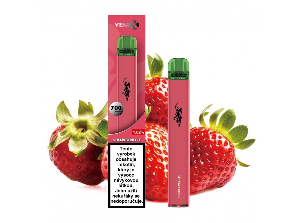 ᐉ Koupit Venix Strawberry X Jednorázová E Cigareta S Příchutí Jahod