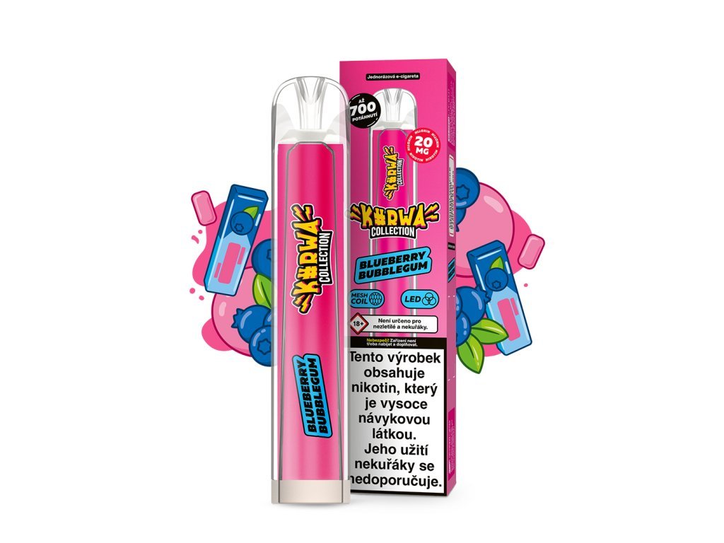 ᐉ Koupit Kurwa Collection Jednorázová E Cigareta 20 Mg Ml Blueberry