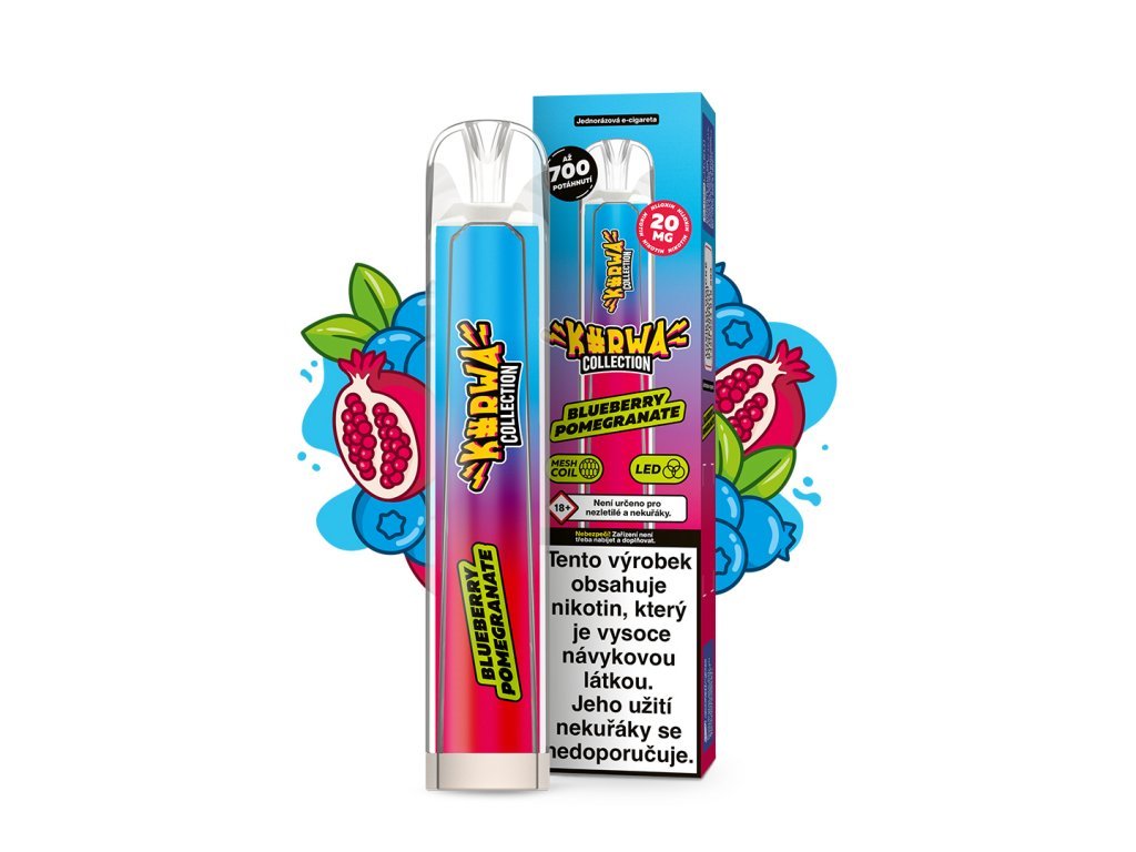 ᐉ Koupit Kurwa Collection Jednorázová E Cigareta 20 Mg Ml Blueberry
