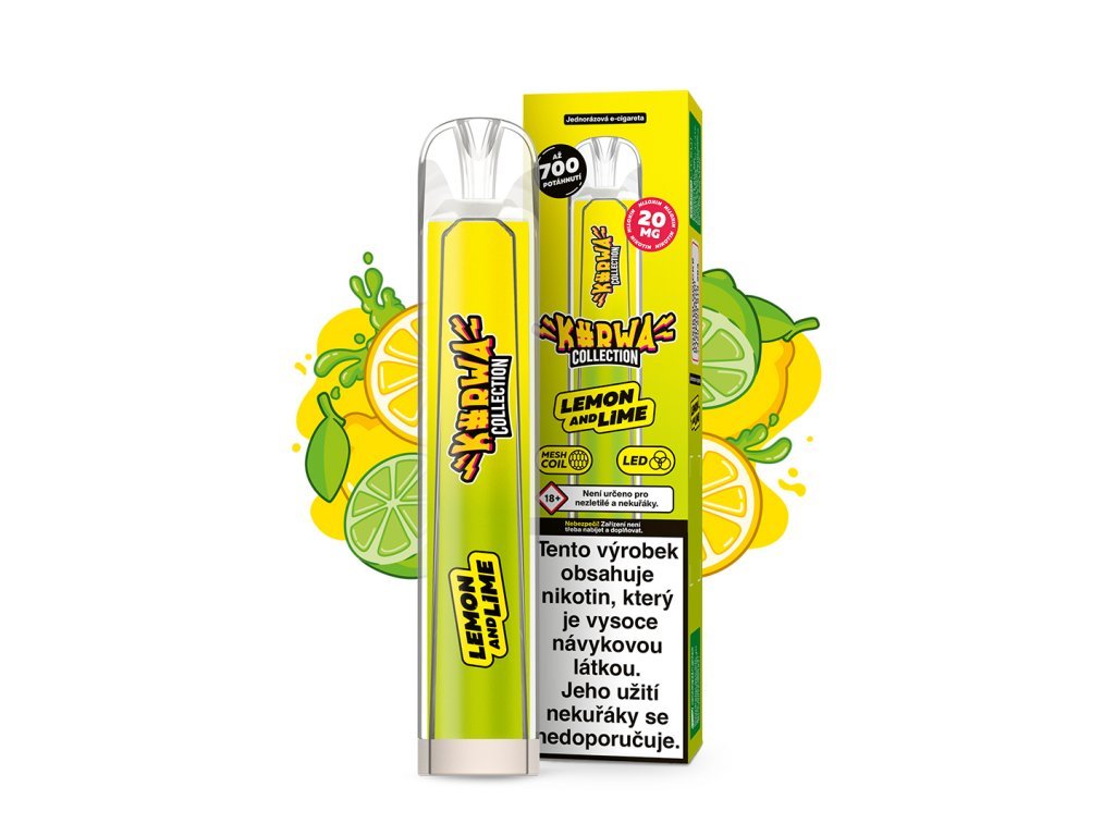 ᐉ Koupit Kurwa Collection Jednorázová E Cigareta 20 Mg Ml Lemon And