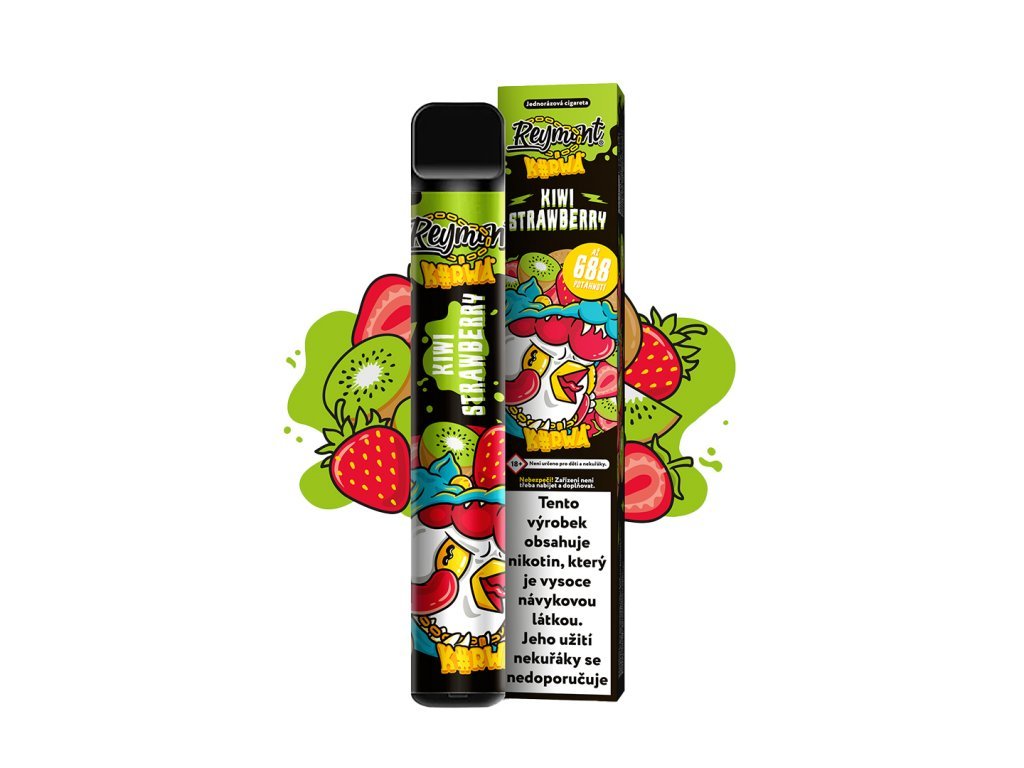 ᐉ Koupit Reymont Kurwa Jednorázová E Cigareta 20 Mg Ml Kiwi Strawberry