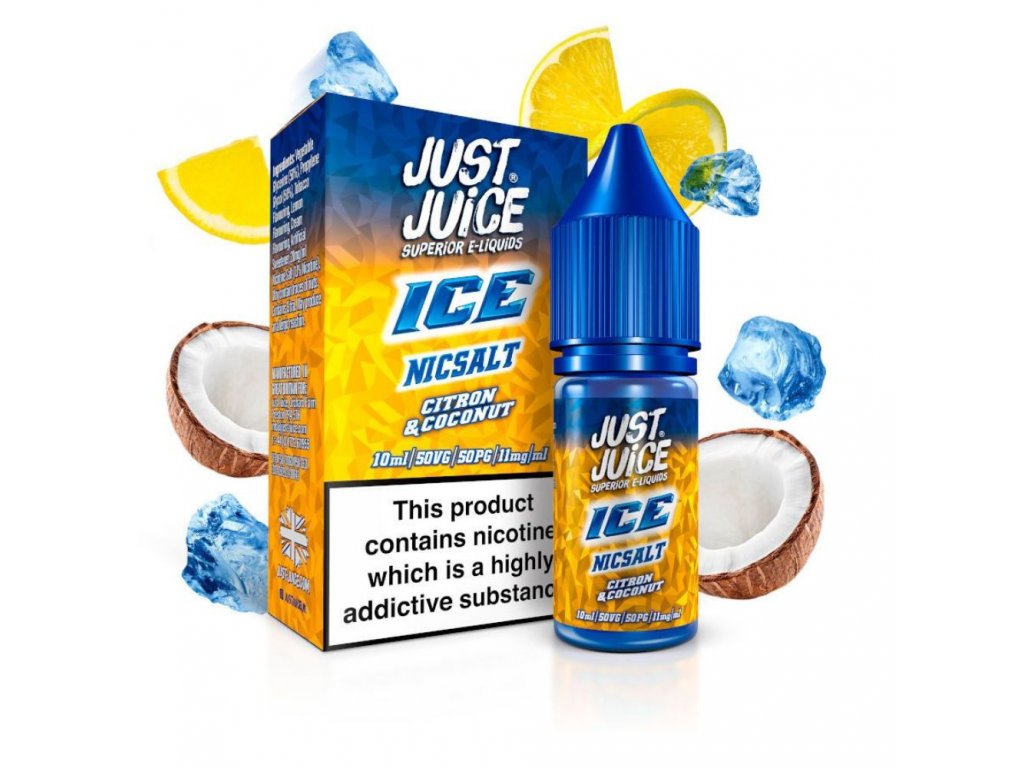 ᐉ Koupit Liquid Just Juice Salt Ice Citron And Coconut 10ml Nejlepší