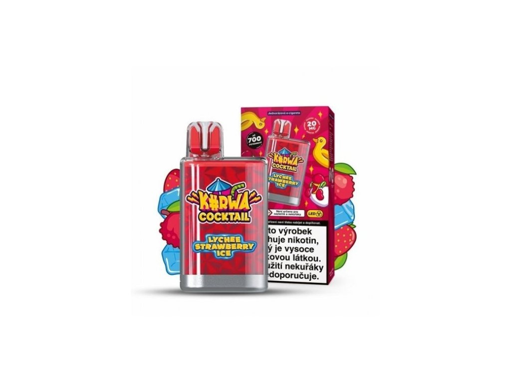 ᐉ Koupit Kurwa Cocktail Jednorázová E Cigareta 20 Mg Ml Lychee