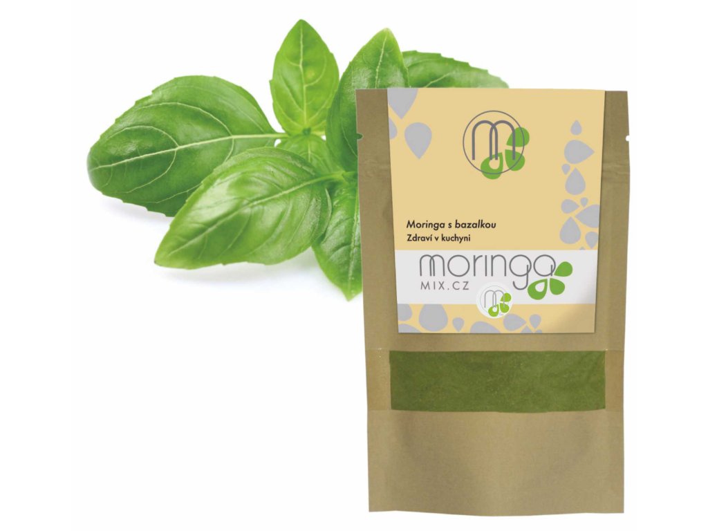 Moringa MIX Moringa s bazalkou 30 g - MJ-KrasaZdravi.cz