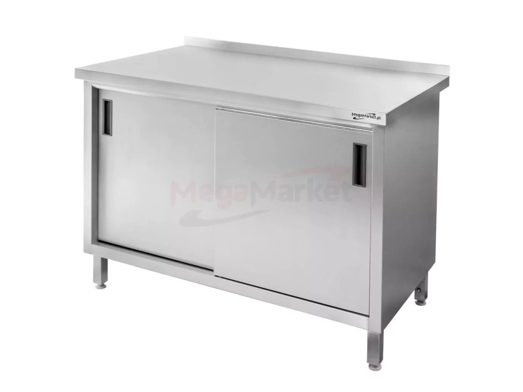 Svařovaný stůl z nerezové oceli se skříňkou S-100 cm G-60 cm H-85 cm - MOBLER