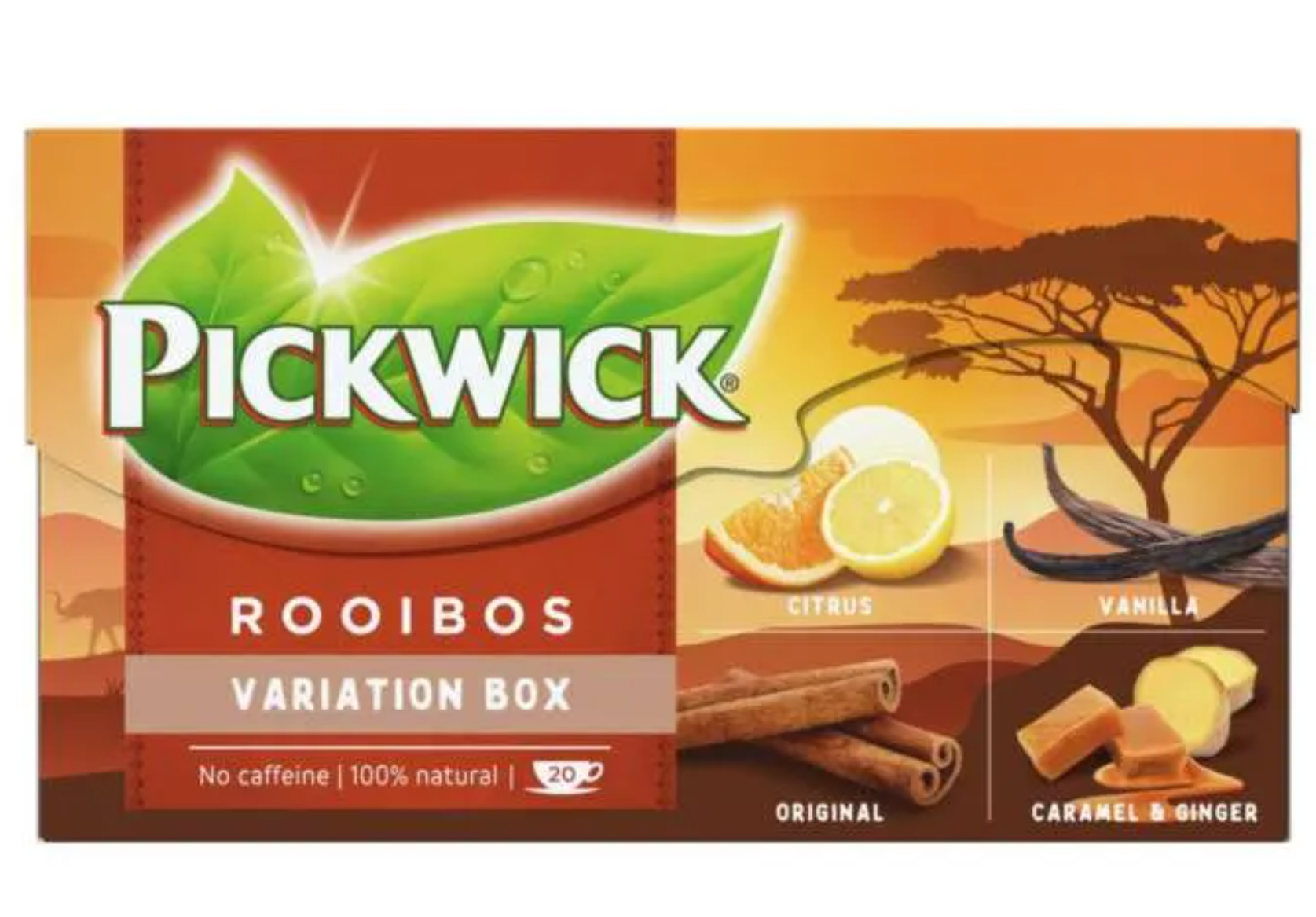 Pickwick Rooibos Herbal Tea Variation Box 20pc 30g ⇒ $3.42 ️ Mocafino.com