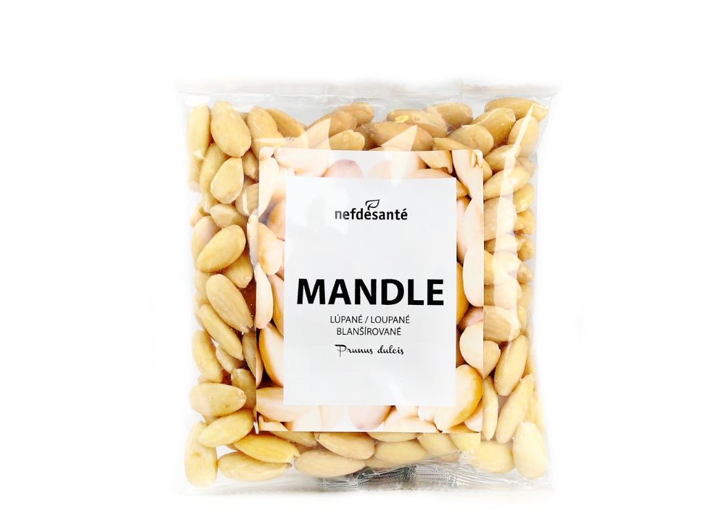 Nefdesanté Mandle lúpané 250g ⇒ €6,09 – ️ Oriešky a arašidy Mocafino.sk