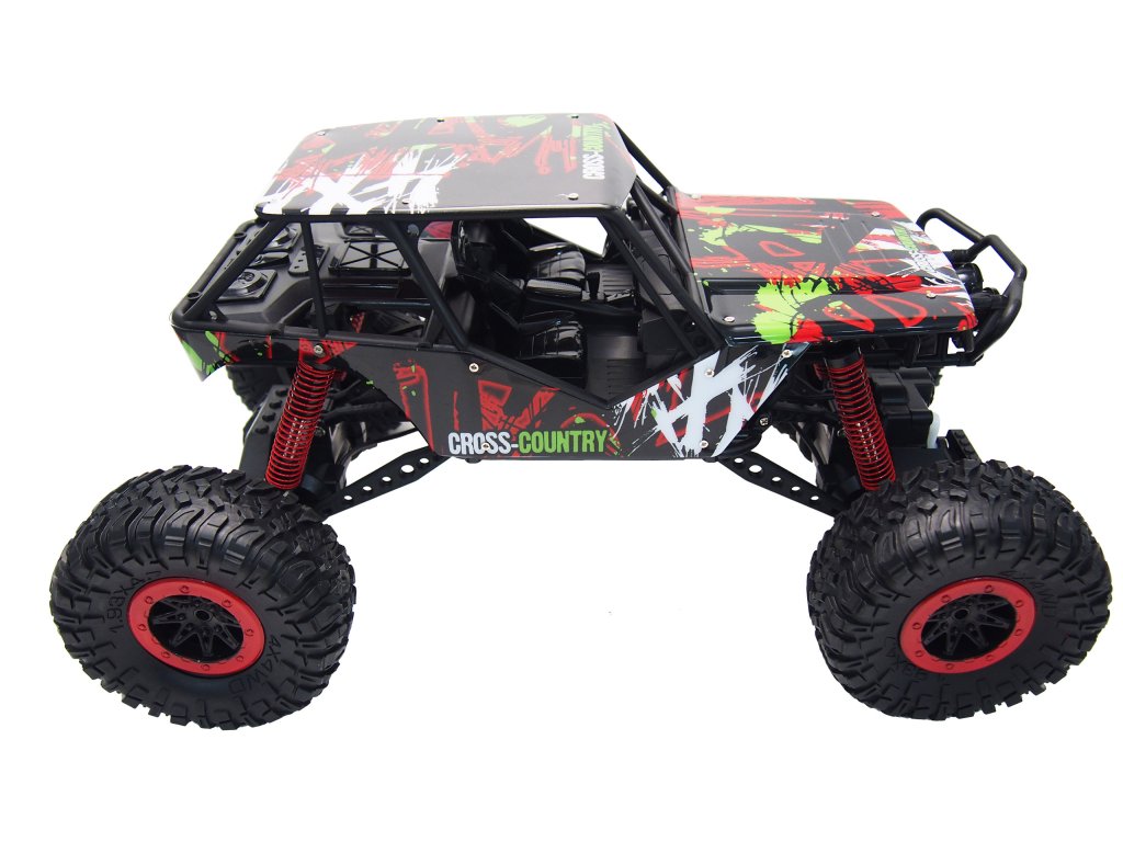 RC auto Crazy Crawler 1:10 4WD červený – velký voděodolný terénní model s LED světly ⇒ 1 879 Kč ...