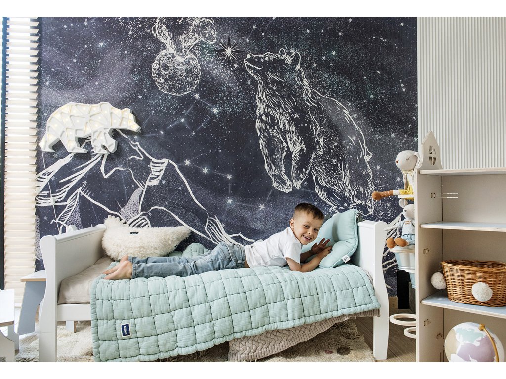 Dětská tapeta Noční nebe - MOJIMALI.CZ - Vybavení dětských pokojíčků