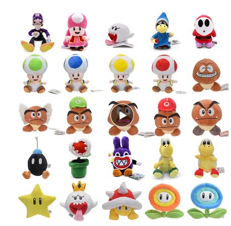 Plyšové hračky ze hry Super Mario Bros - vedlejší postavy - Mom & Kids