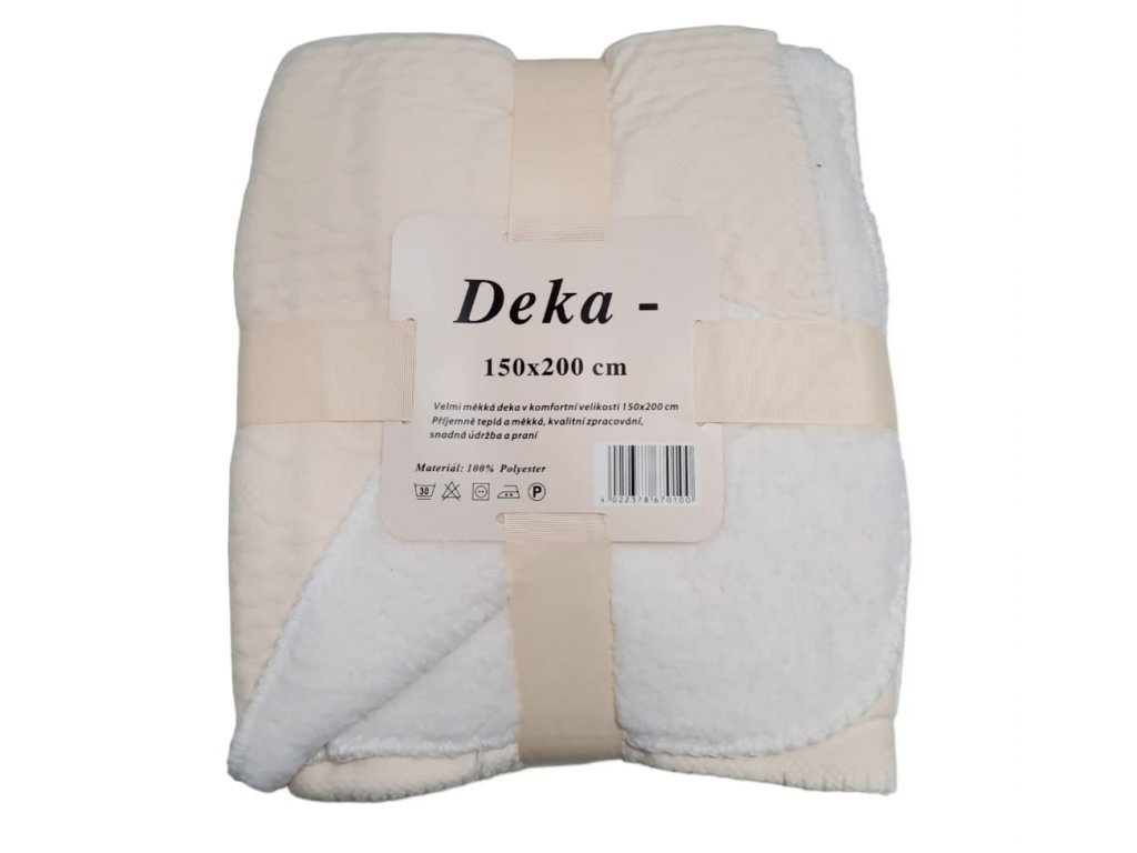 DEKA BERÁNEK pletený vzor 150X200 - VANILKOVÁ - Multani povlečení