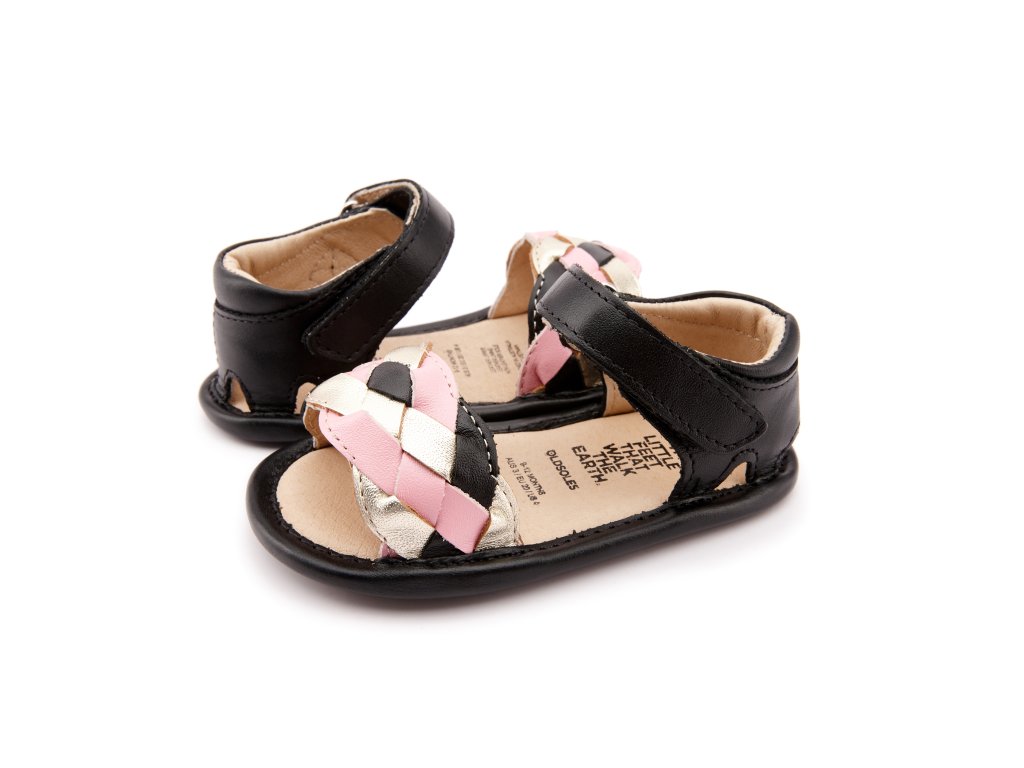 Barefoot sandálky - Oldsoles - Triplet Plat - Black , Mylerie