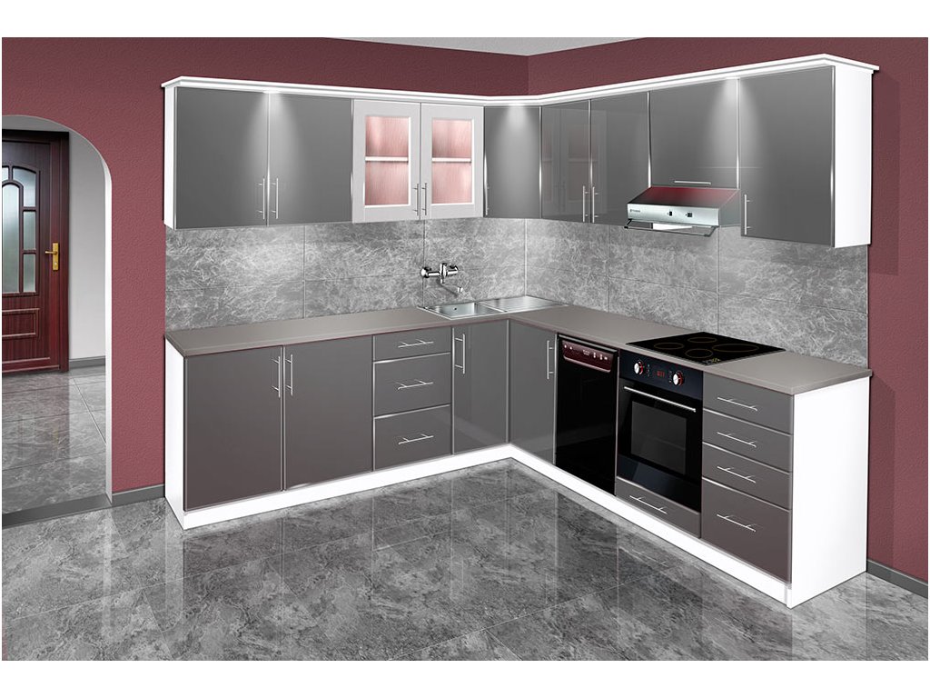 Levná kuchyňská linka rohová, kuchyně