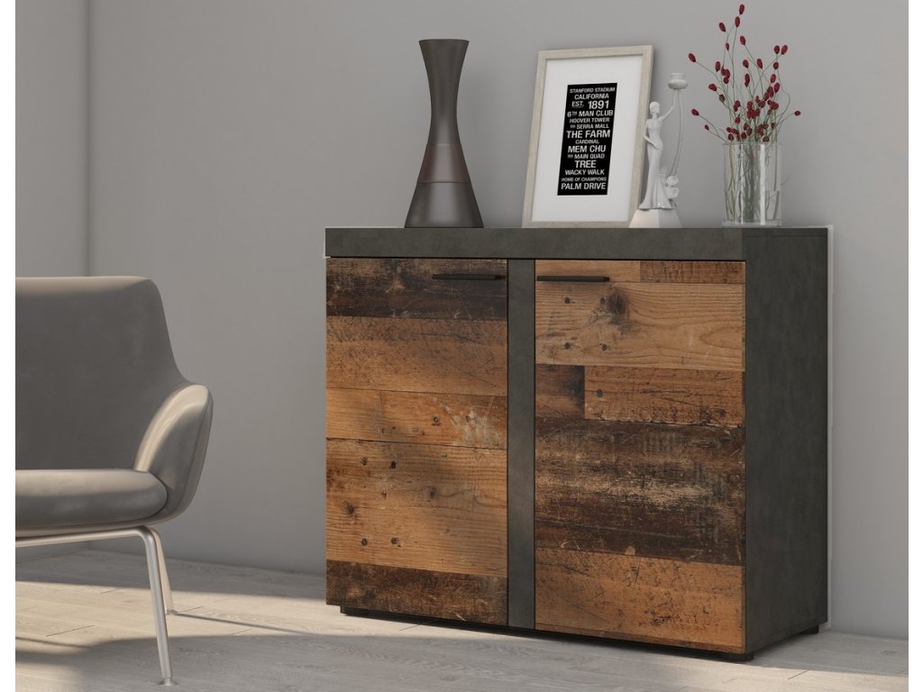 Komoda PUERTO 2D matera/dub old style Nábytek Pyramida