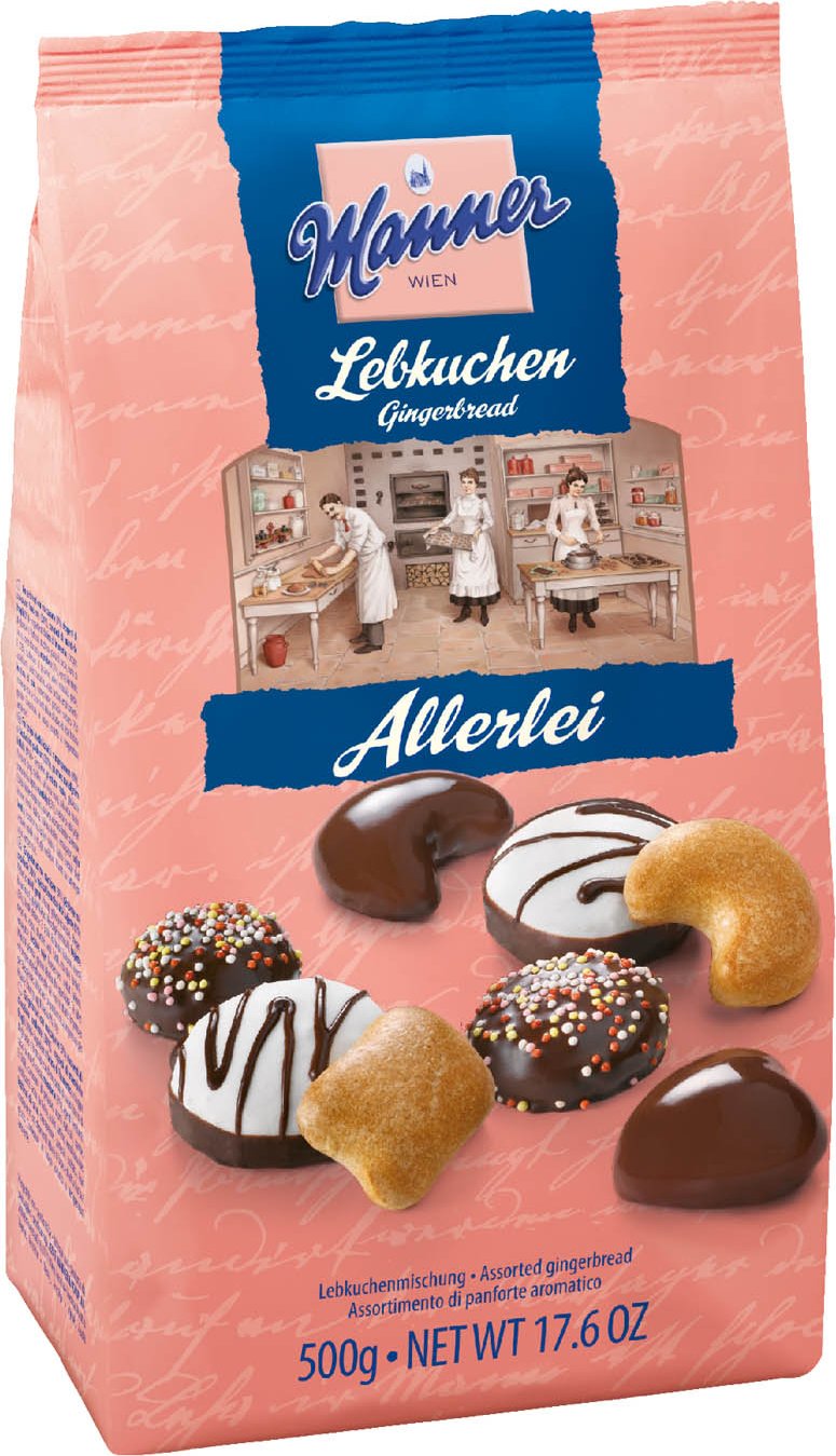 Manner Lebkuchen Allerlei medenjaci s đumbirom 500g ⇒ 4,59 € - ️ Keksi ...