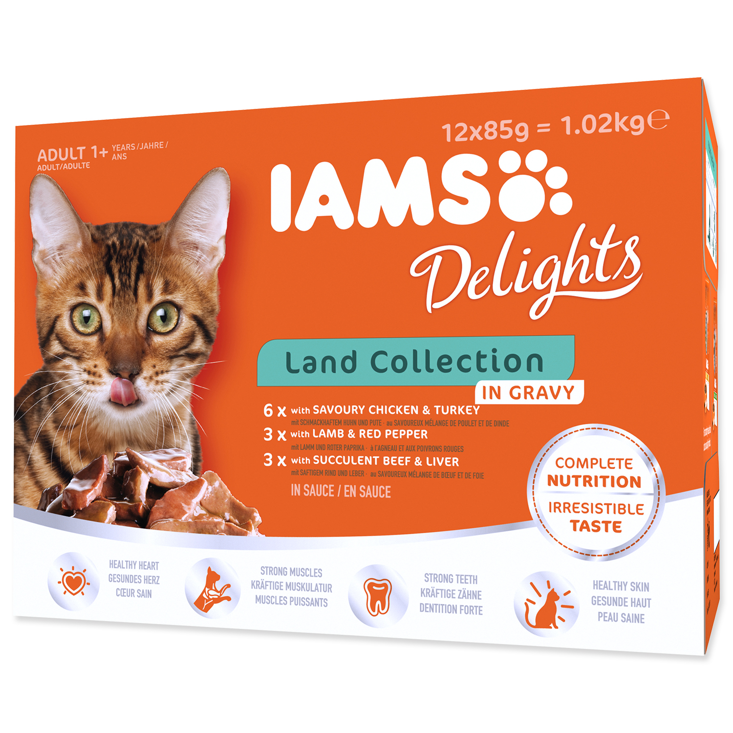 Kapsičky IAMS Cat výběr ze suchozemských mas v omáčce multipack - Nakrm nás