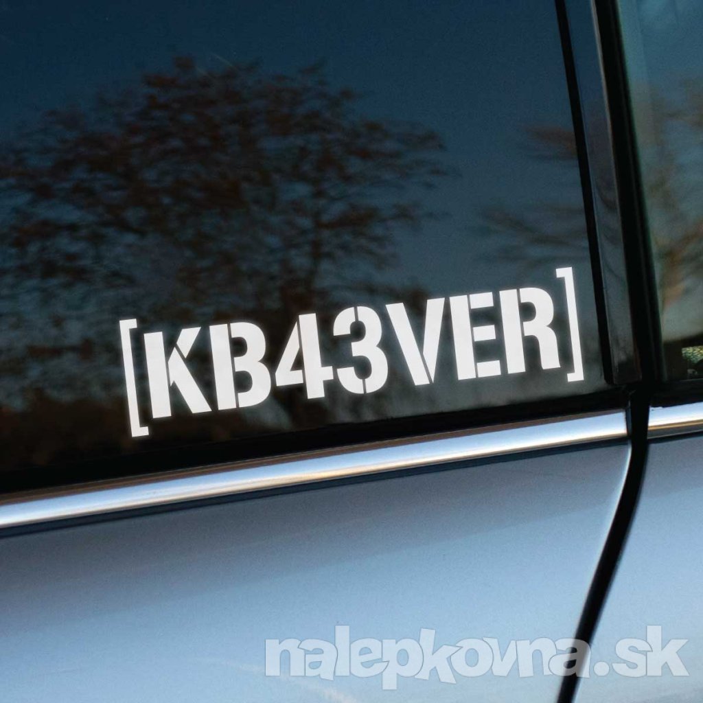 Nálepka KB43VER - nalepkovna.sk