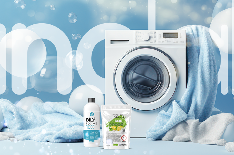 Čištění pračky bílým octem a kyselinou citronovou - Nanolab.cz