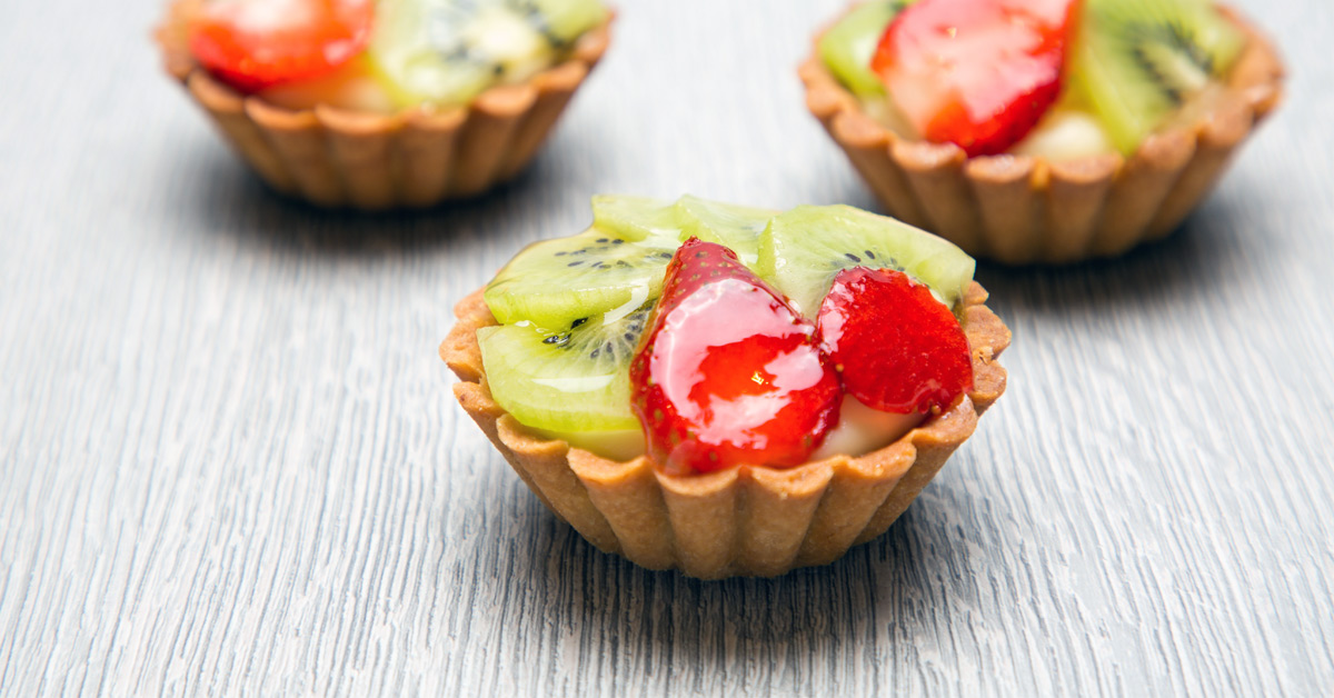 Recept na ovocné košíčky s vanilkovým krémem