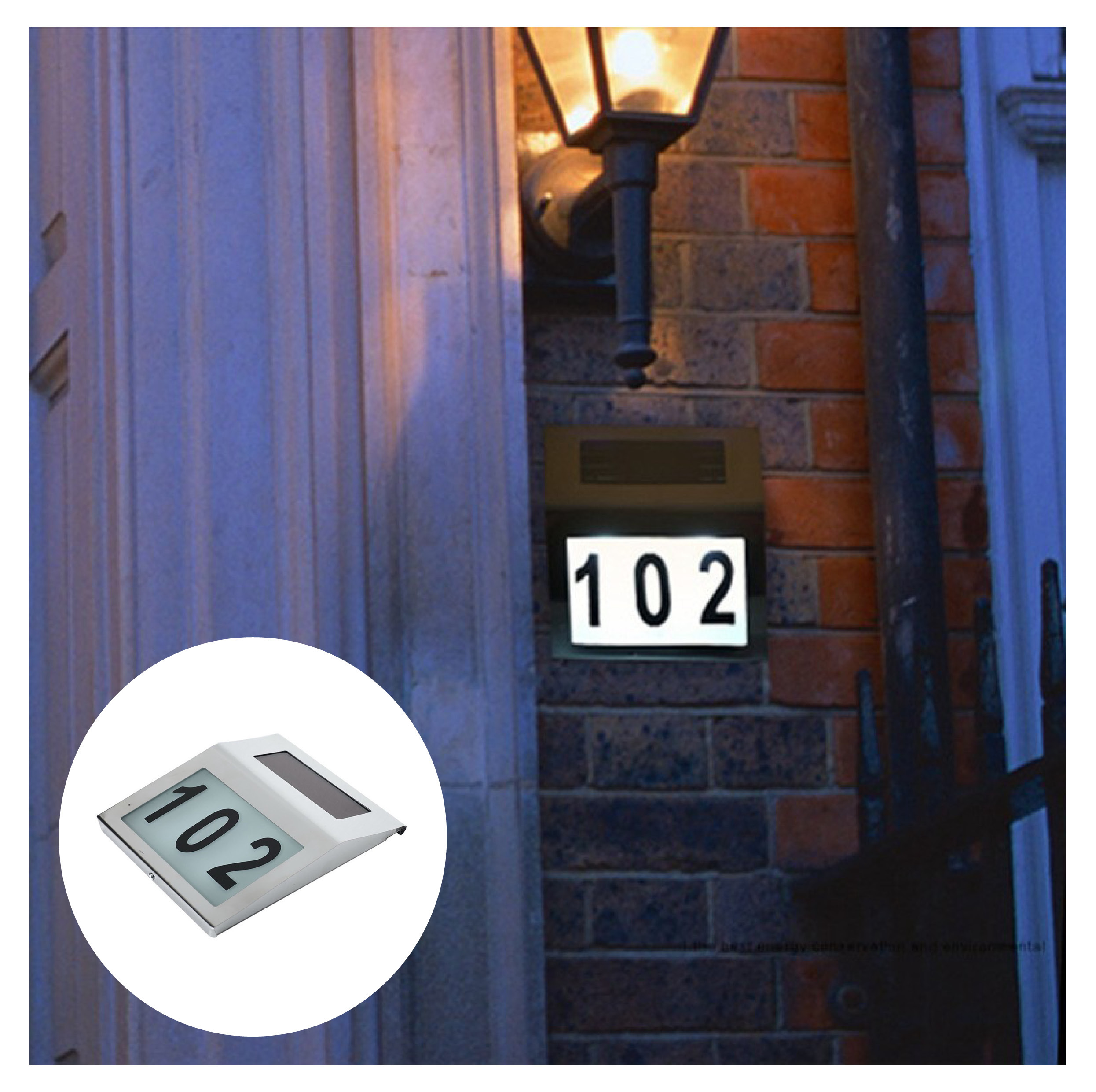 Praktické solární číslo domu