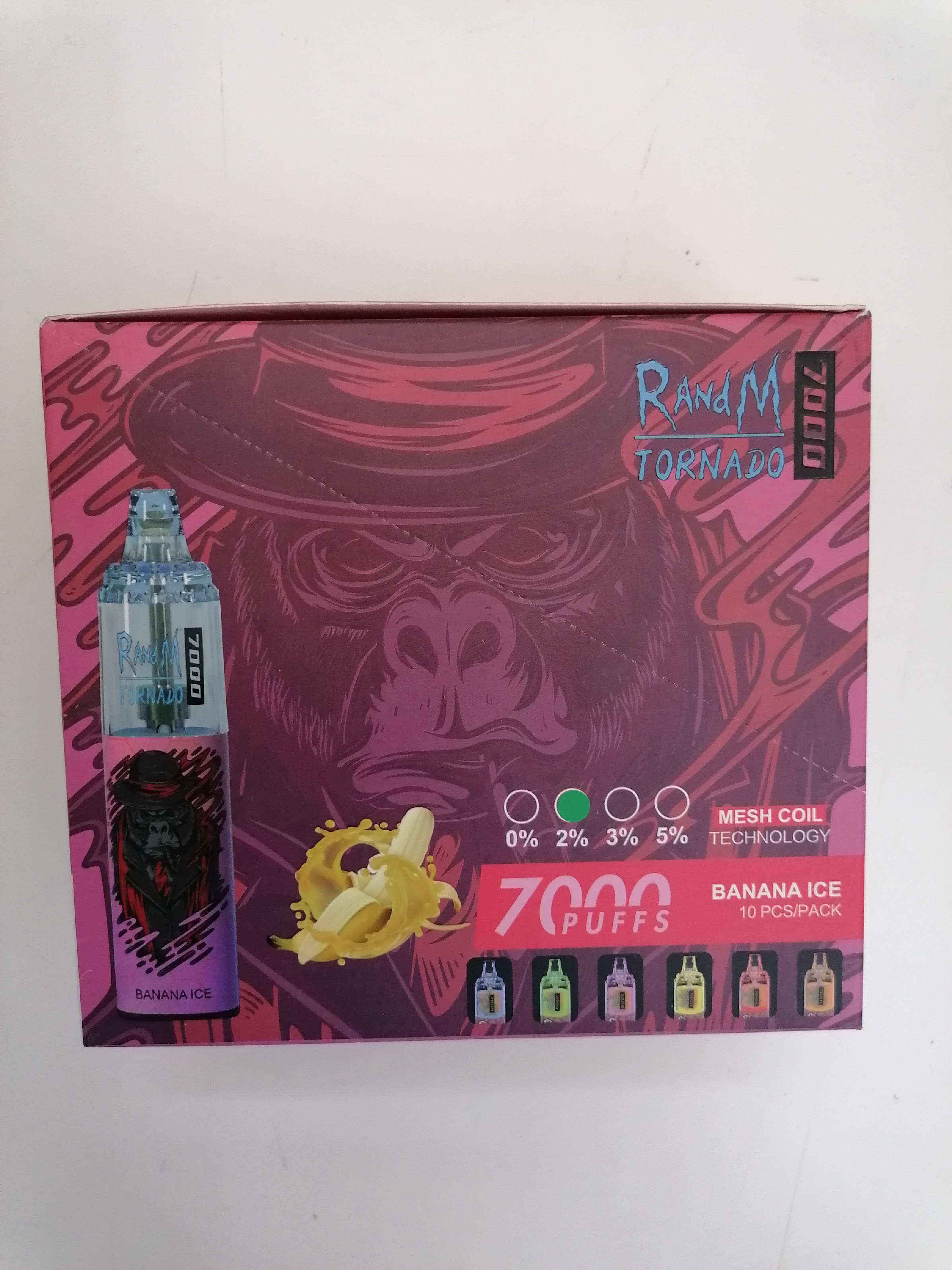VAPO RANDM TORNADO 7000 BANANA ICE 2% JEDNORÁZOVÁ NABÍJECÍ GALERIJNÍ A ...
