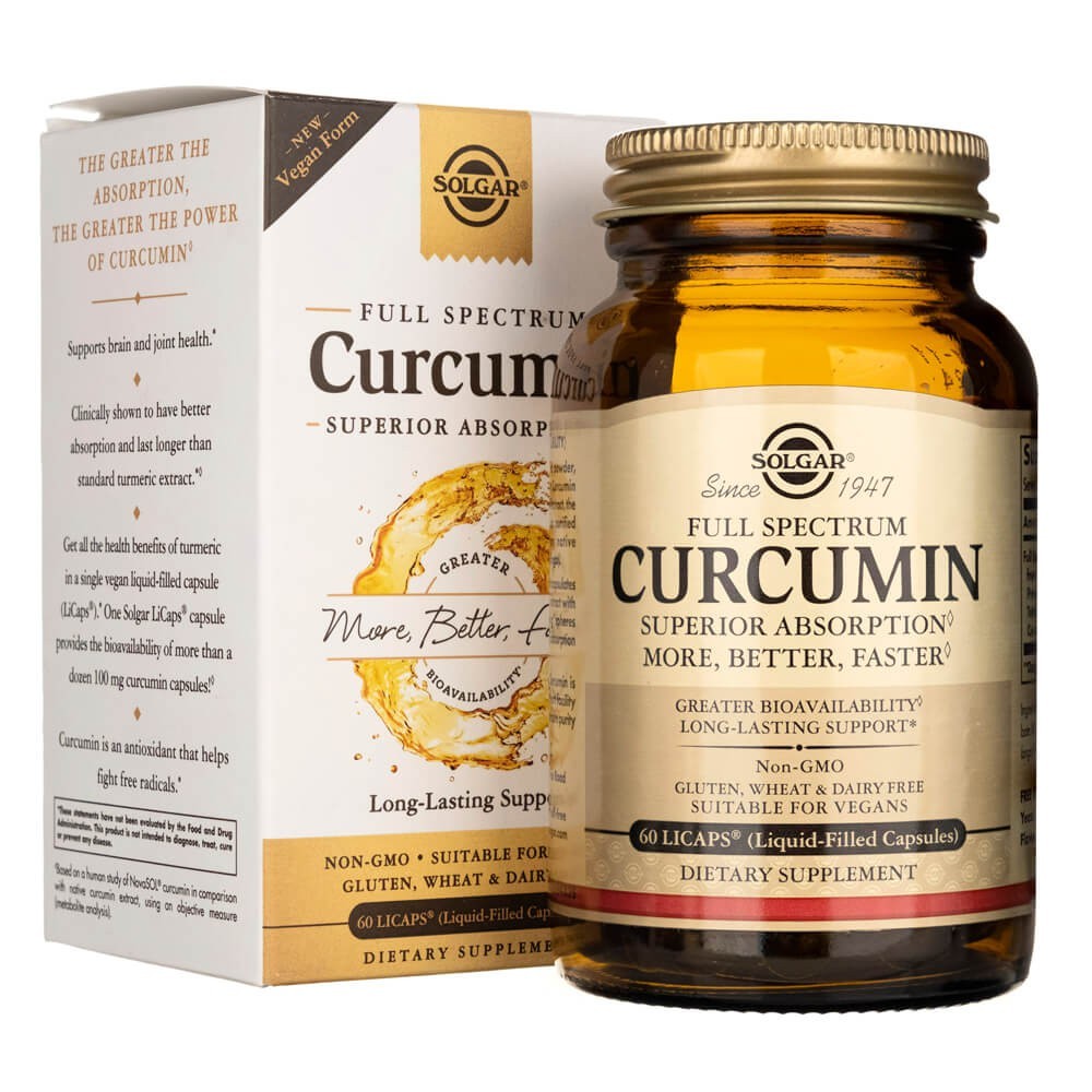 Solgar Full Spcetrum Curcumin Liquid Extract - 60 měkkých gelů ...