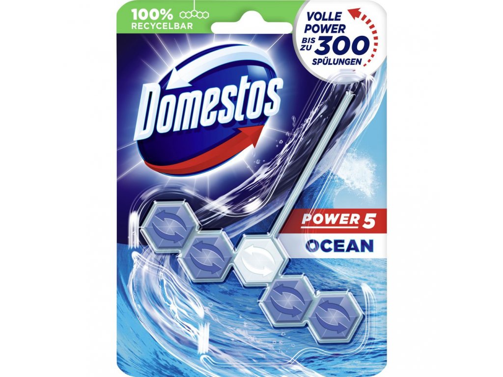 Domestos Power 5 WC blok s vůní oceánu 55g | NěmeckýEshop.cz